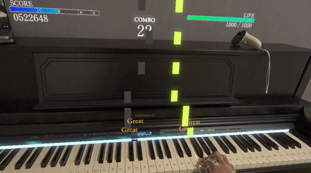 How to play the VR piano game “Sigure” | VR Piano, Inc.